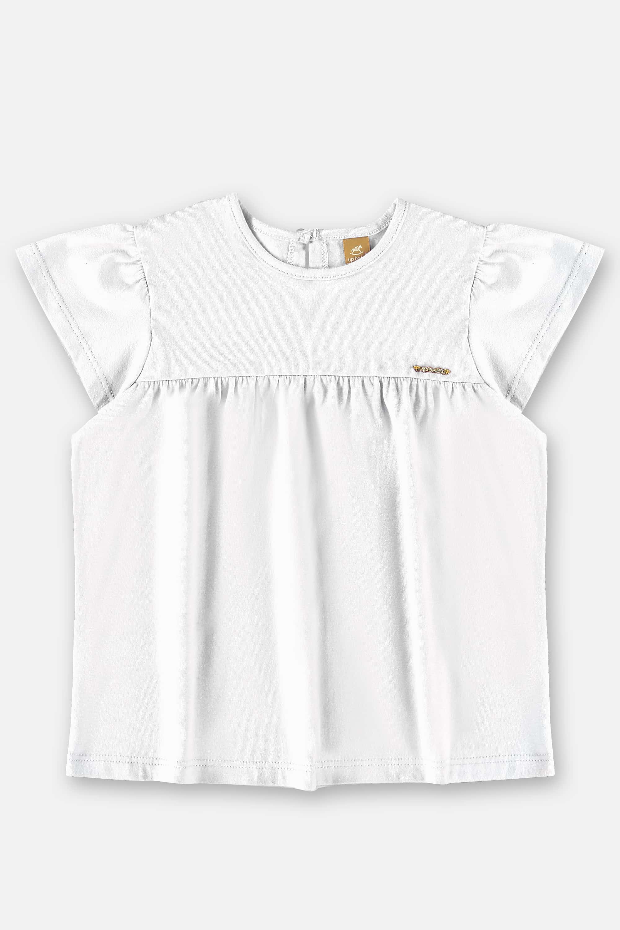 Up Baby - Bata Infantil Básica em Meia Malha Branco - Up Baby